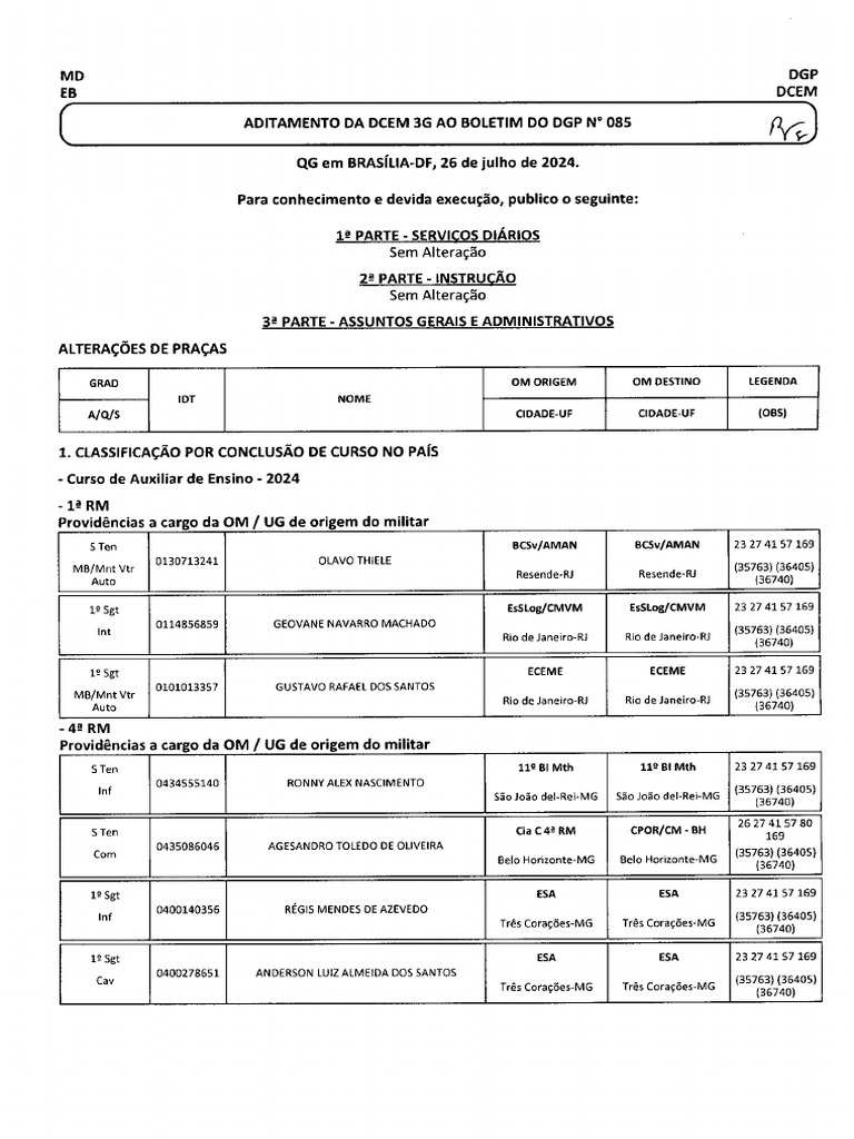 Aditamento Da Dcen | PDF