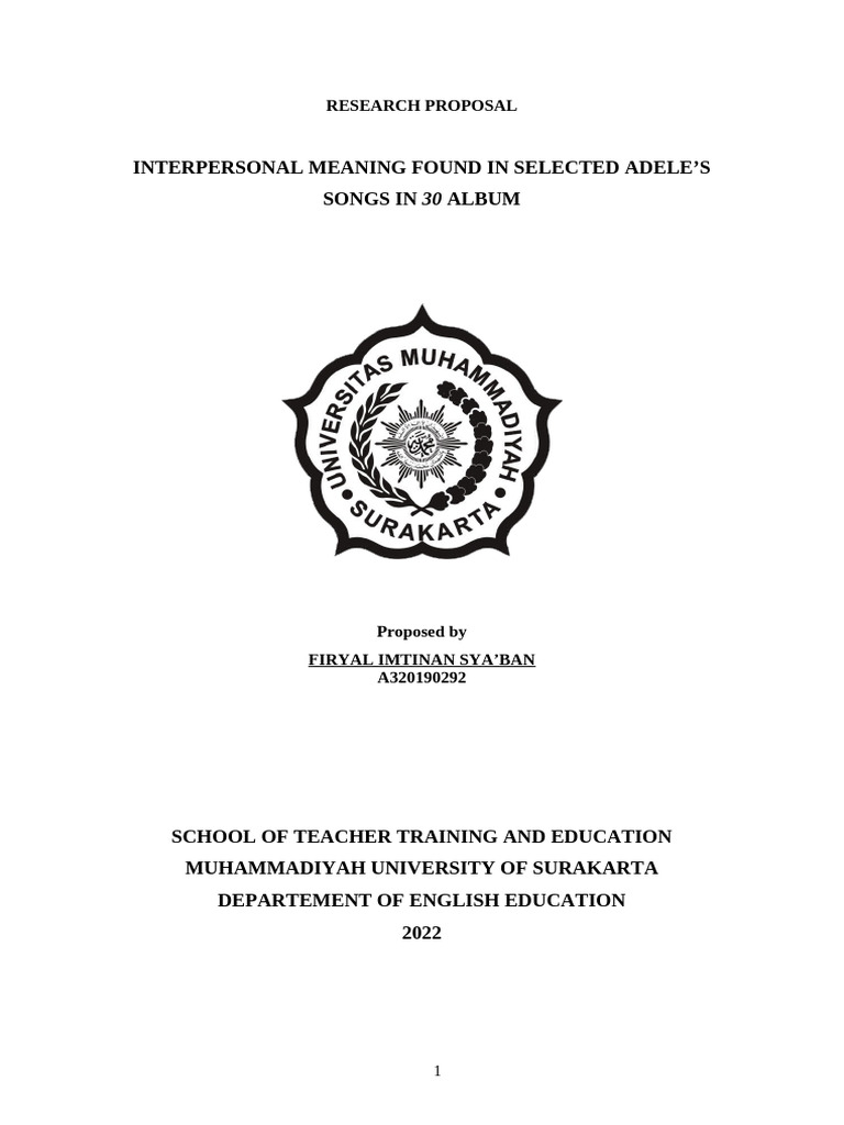 Seminar Proposal Linguistic Final | PDF