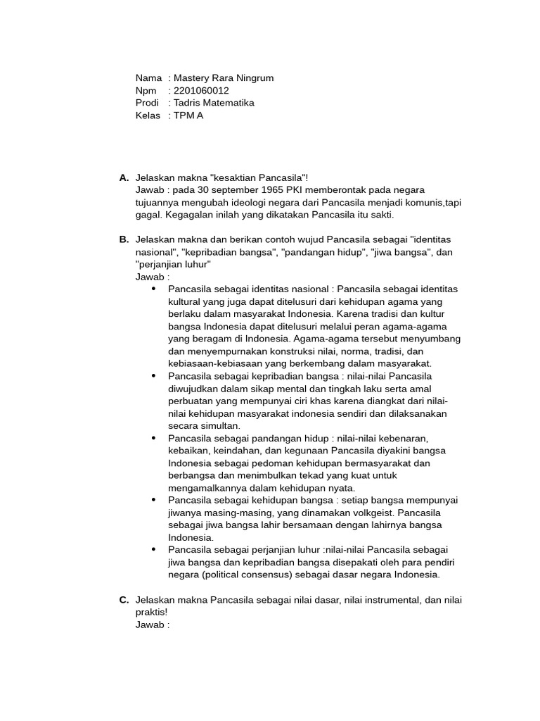 Tugas Pancasila | PDF