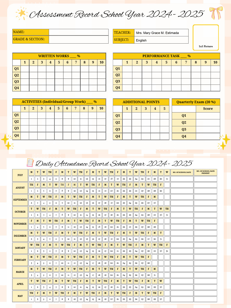 Assessment Record - YELLOW | PDF