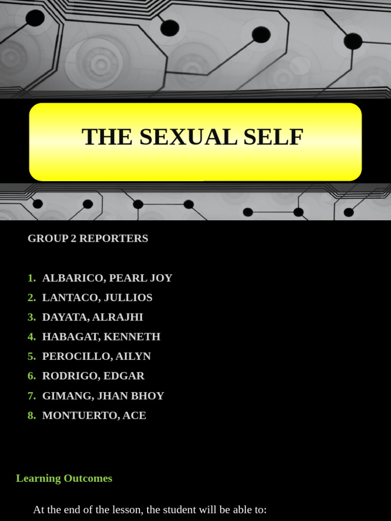 The Sexual Self Report | PDF