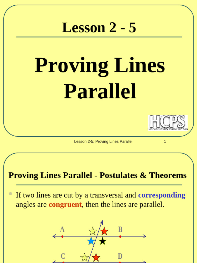 Proving Lines Parallel | PDF