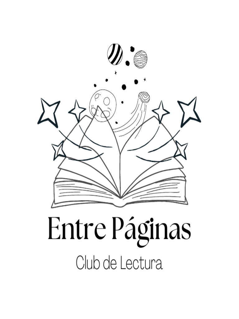 Black White Illustrative Reading Club Logo | PDF