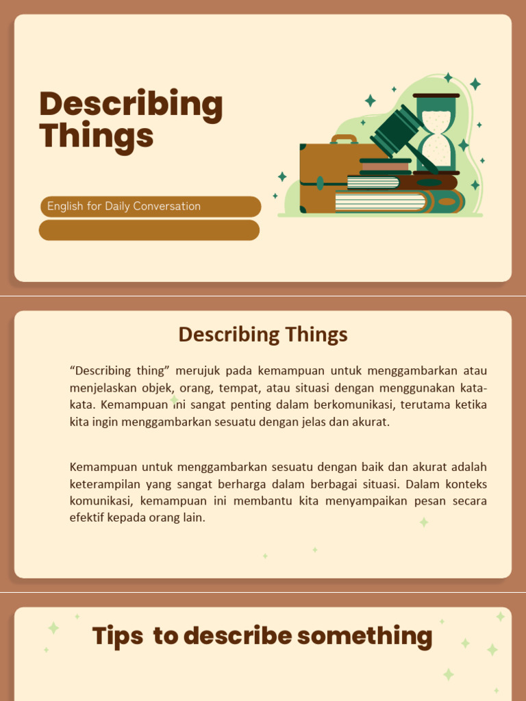 WEEK 4 - Describing Thing | PDF