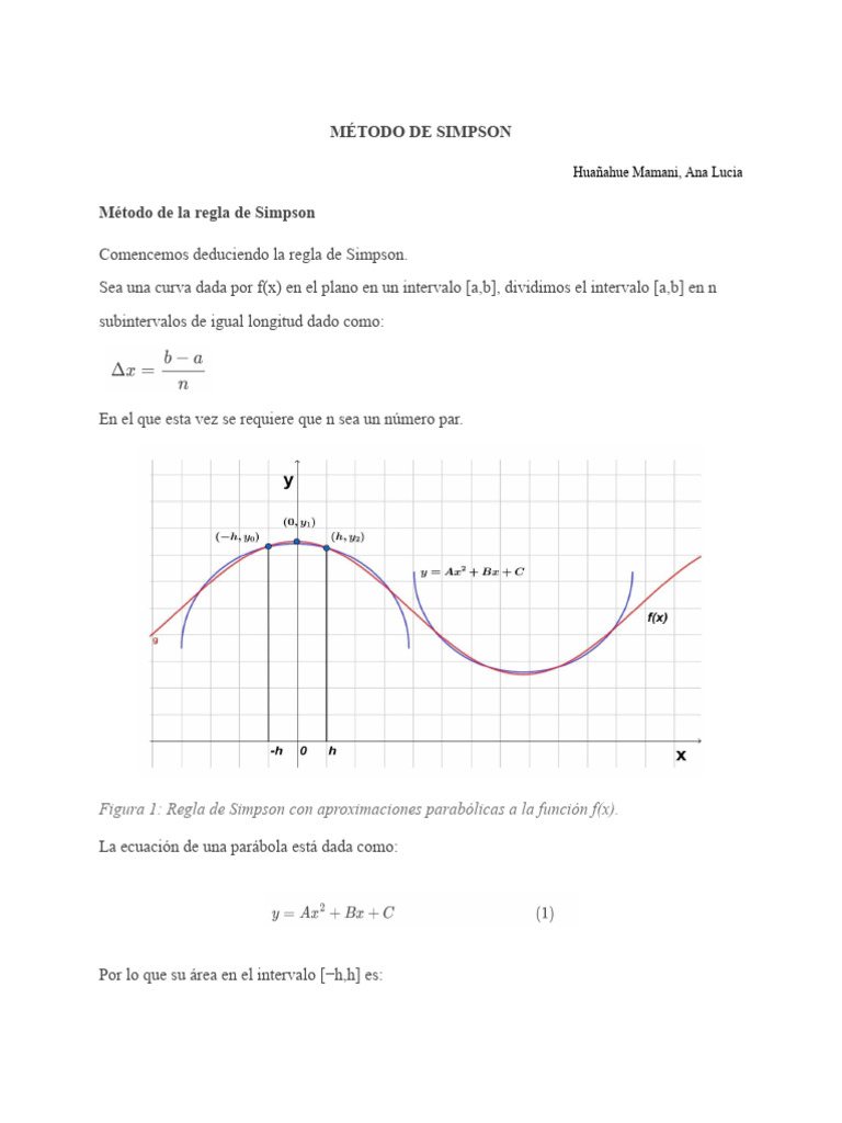 Método de Simpson | PDF | Métodos y materiales de enseñanza