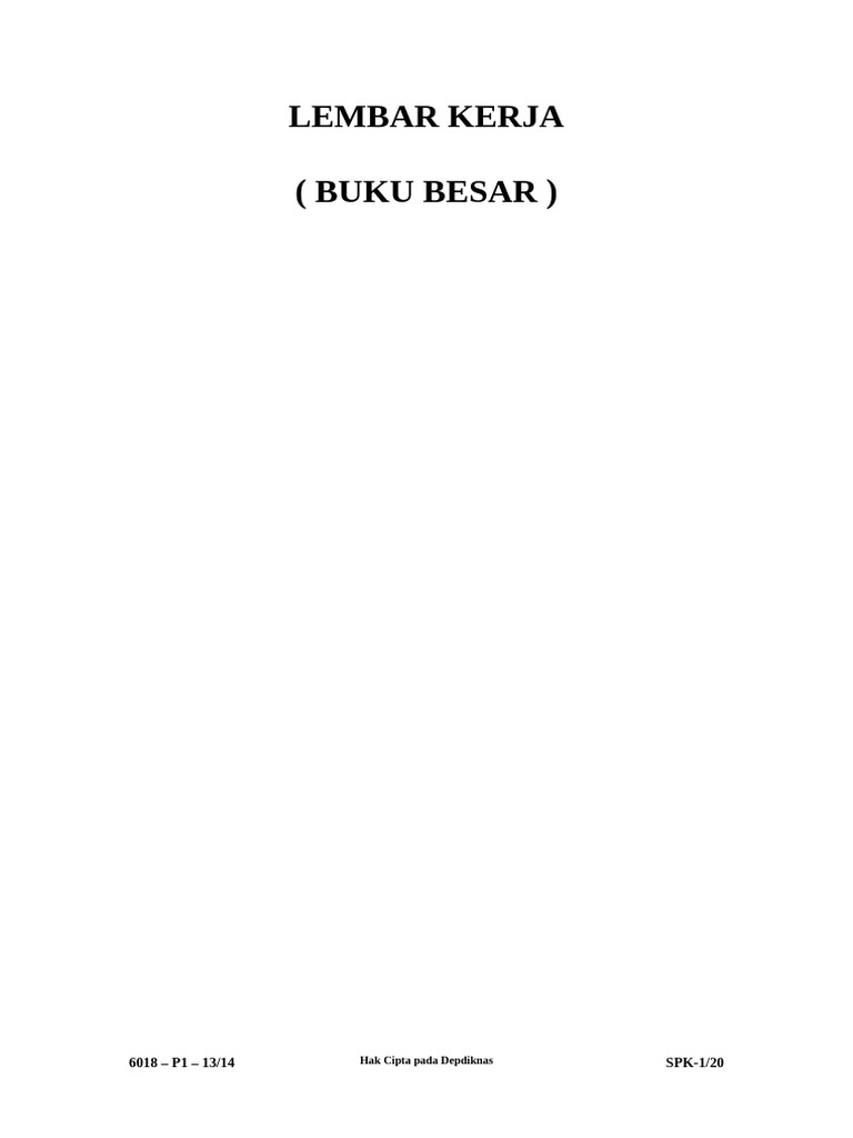6018-P1-LEMBAR KERJA BK BESAR-Akuntansi | PDF