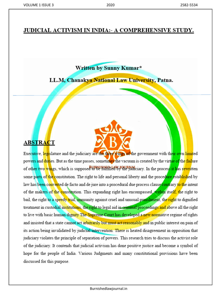 Judicial Activism in India | PDF
