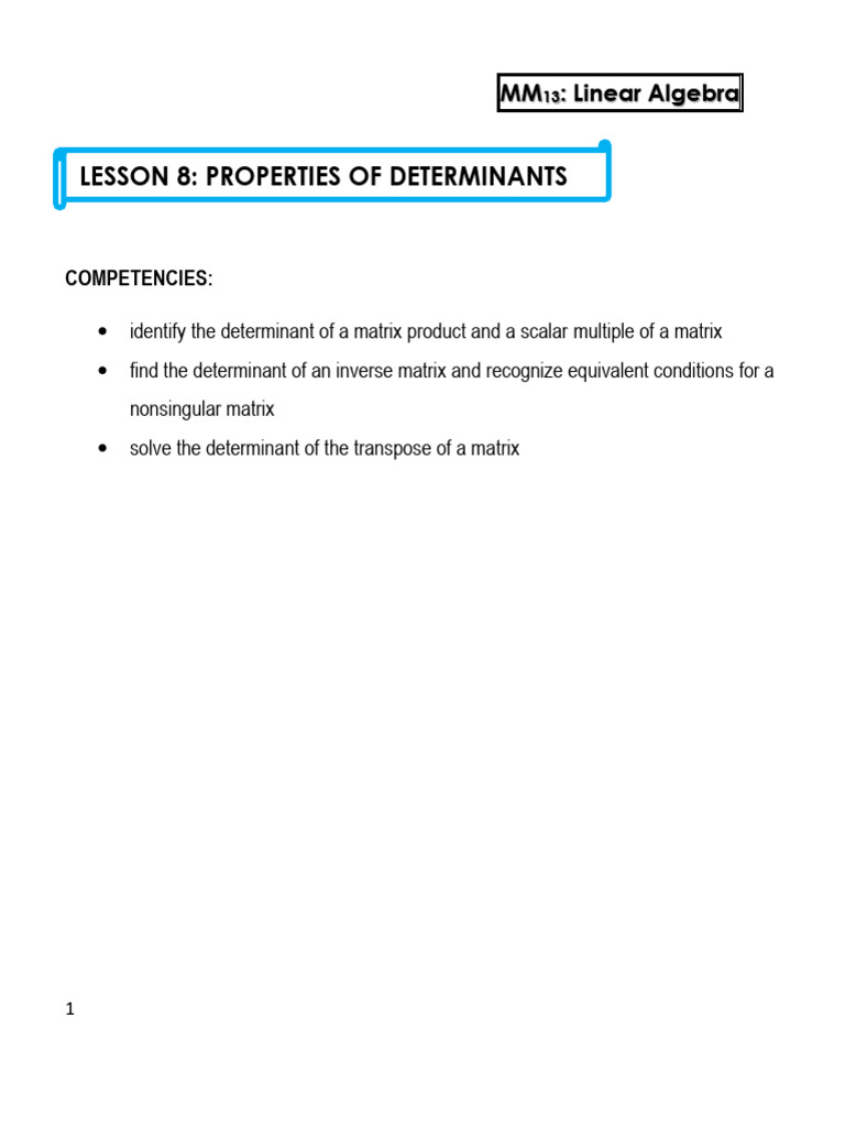 Linear Algebra Module 8 Pdf