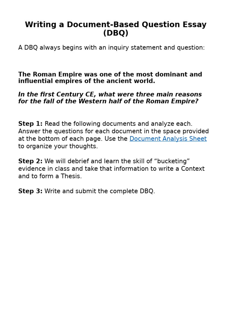 Copy+of+DBQ+1 +the+Fall+of+Rome | PDF