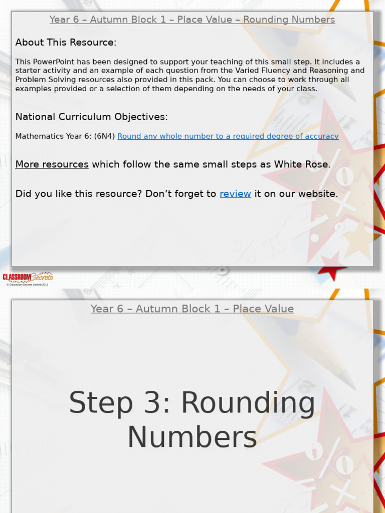 Year 6 Autumn Block 1 PPT Rounding Numbers | PDF