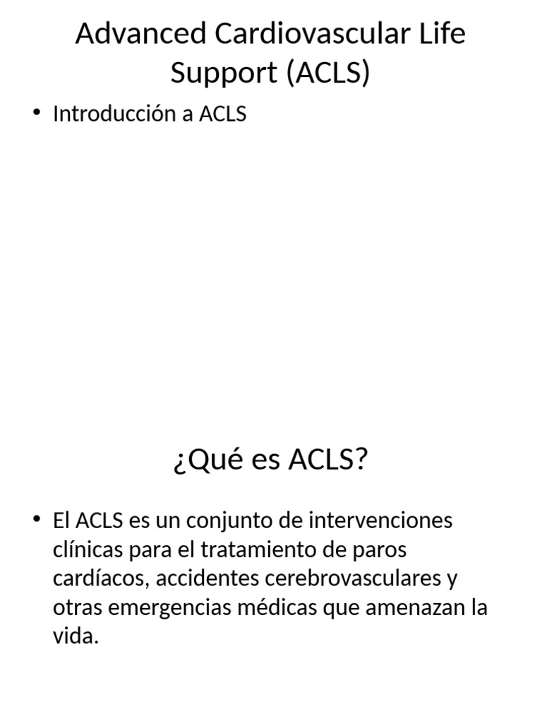 ACLS Presentation | PDF | Self-Improvement