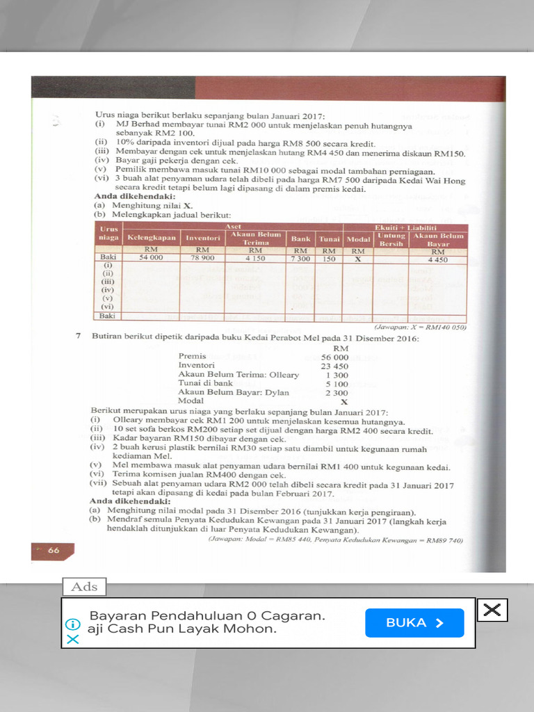 Buku Teks Prinsip Akaun Tingkatan 4 | PDF