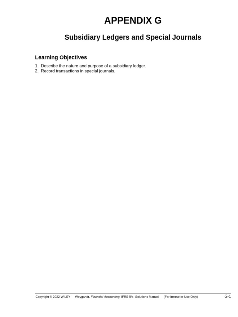 Wey IFRS 5e SM Appendix G | PDF