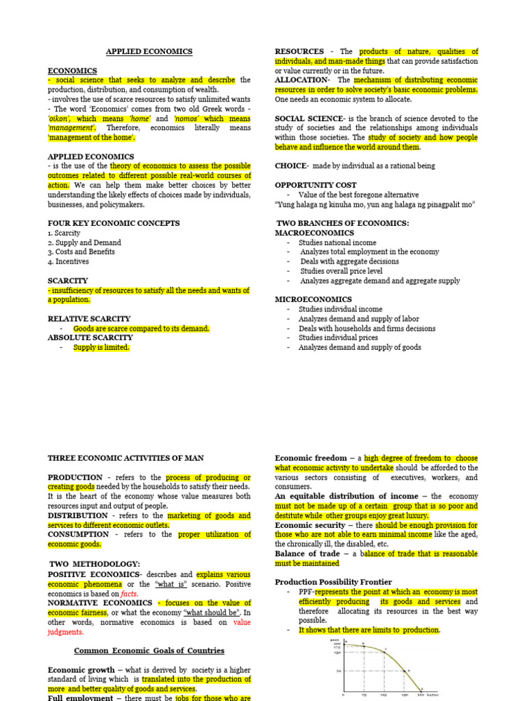 Intro To Economics | PDF