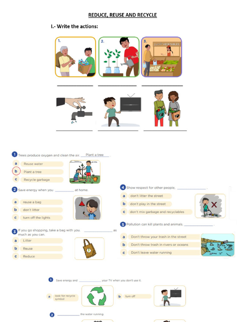 Reduce, Reuse Recycle | PDF