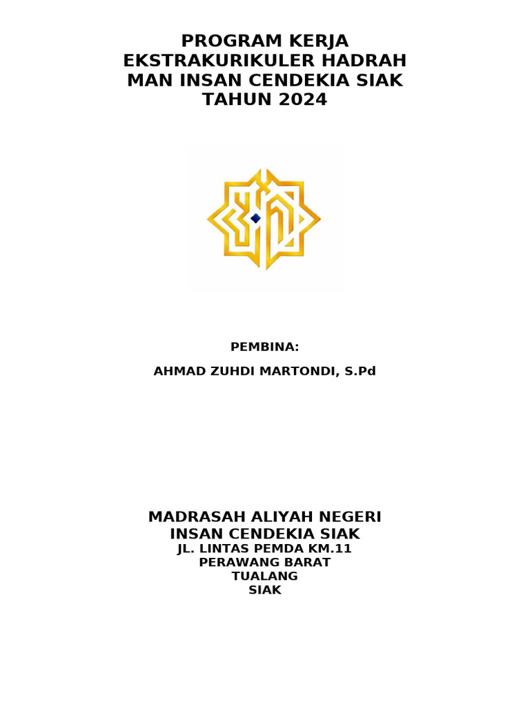 Program Kerja Hadrah 2024 | PDF
