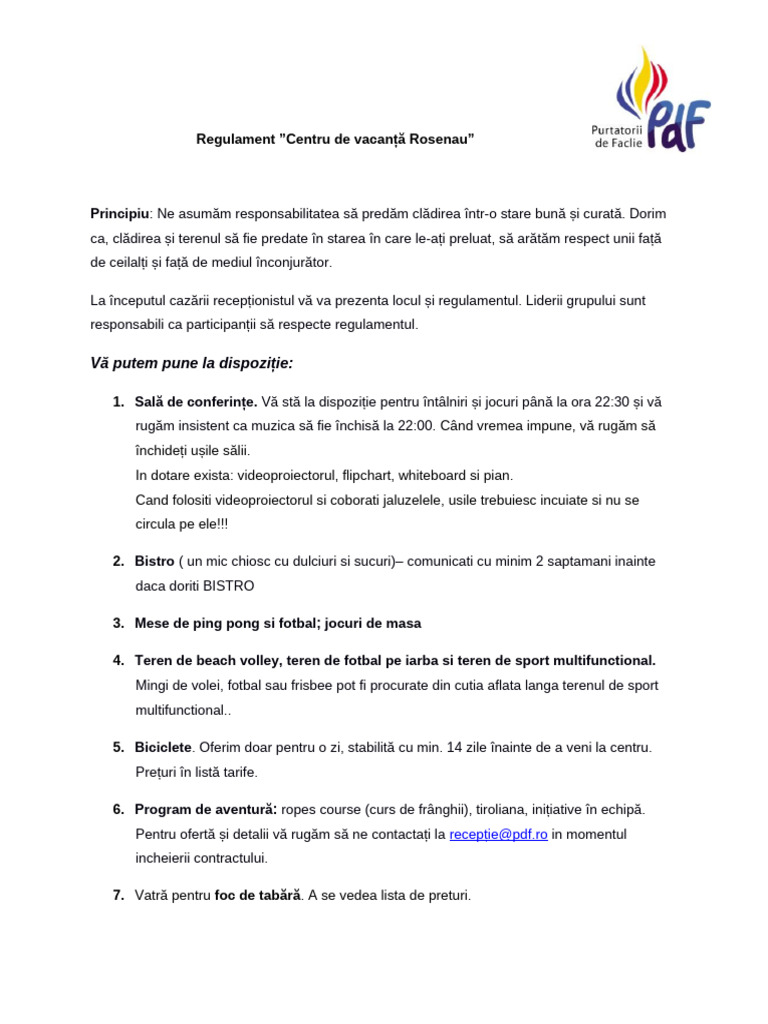 Regulament PDF Cladire | PDF