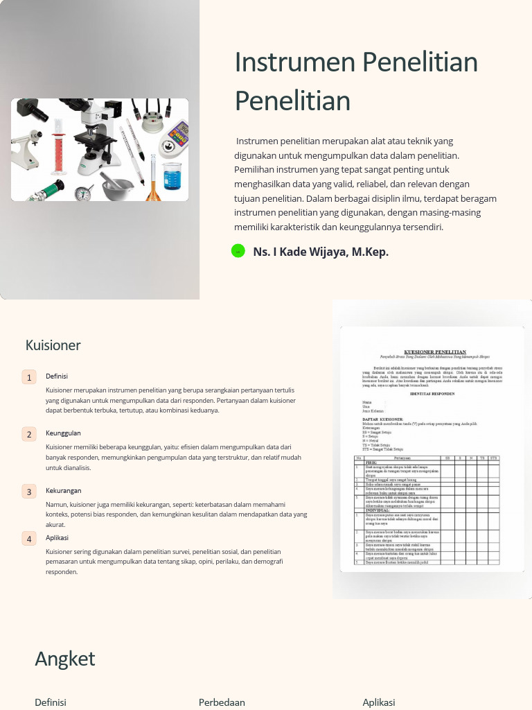 Instrumen Penelitian | PDF