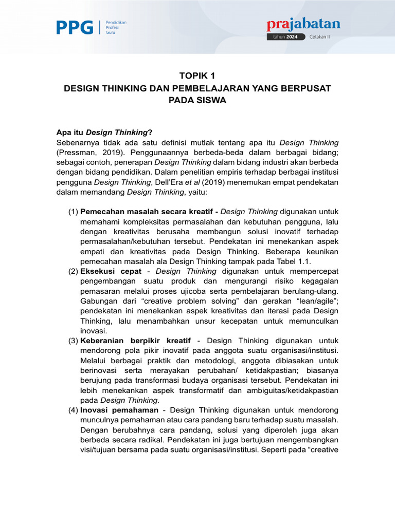 Topik 1 - Design Thinking | PDF