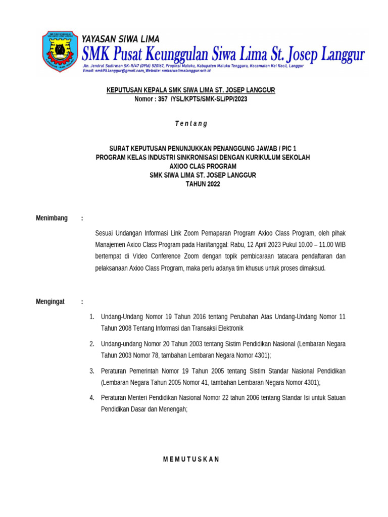 SK PIC 1 HERMAN LEFTUNGUN Axioo Class Program | PDF | Computers ...