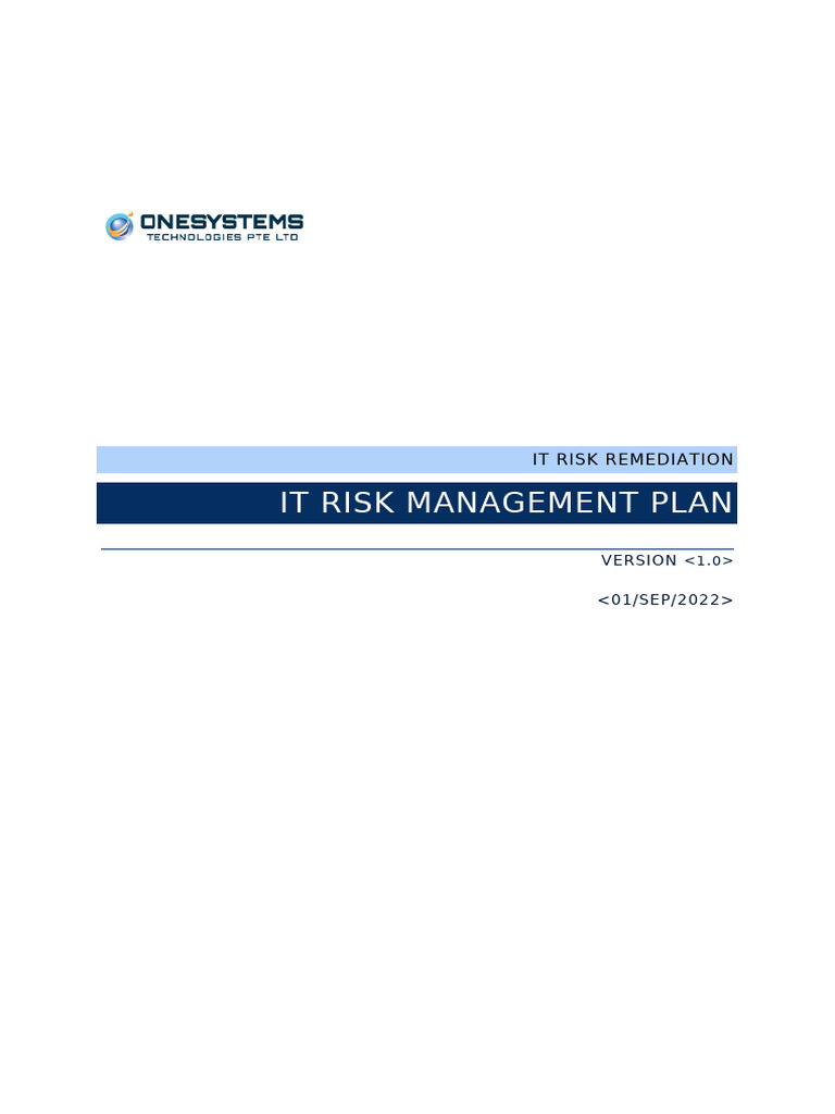Risk Management Plan | PDF