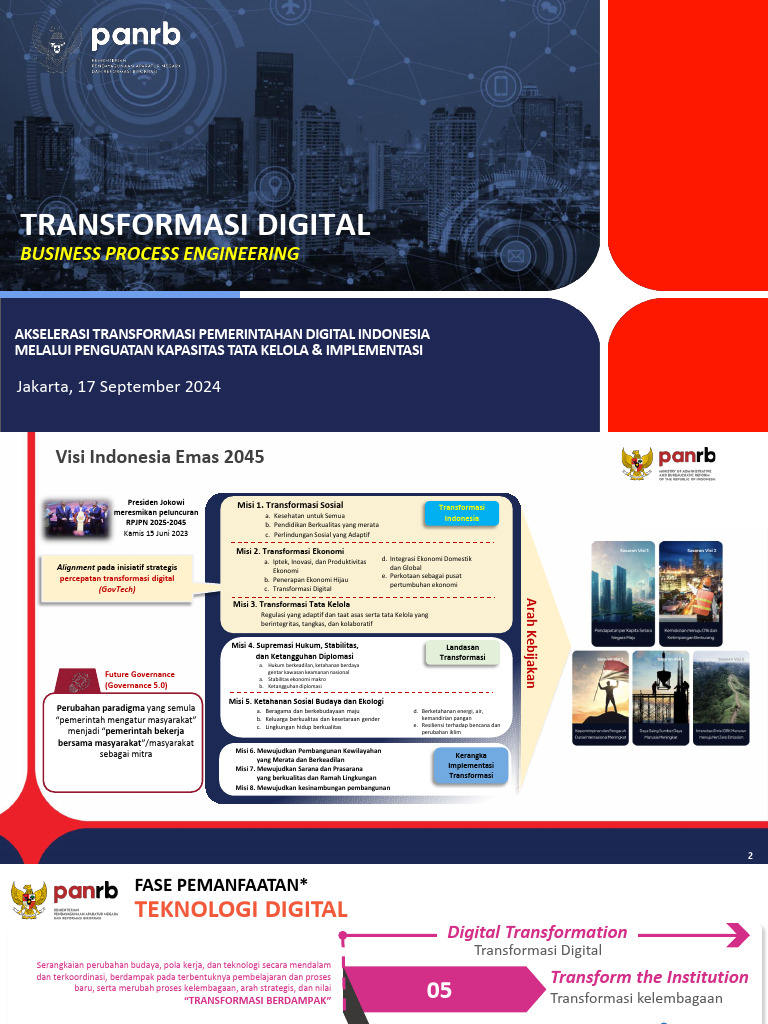 KemenPANRB - Pemerintah Digital SPBE SDI | PDF
