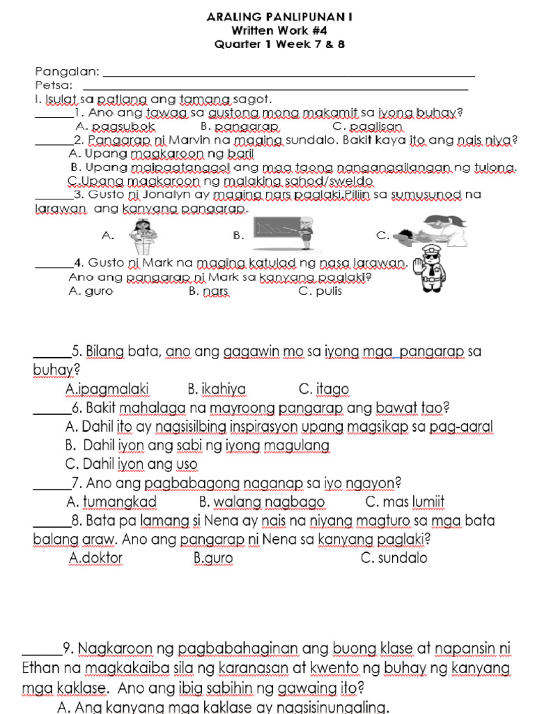 WW PT q1 Wk7&8 AP M H | PDF