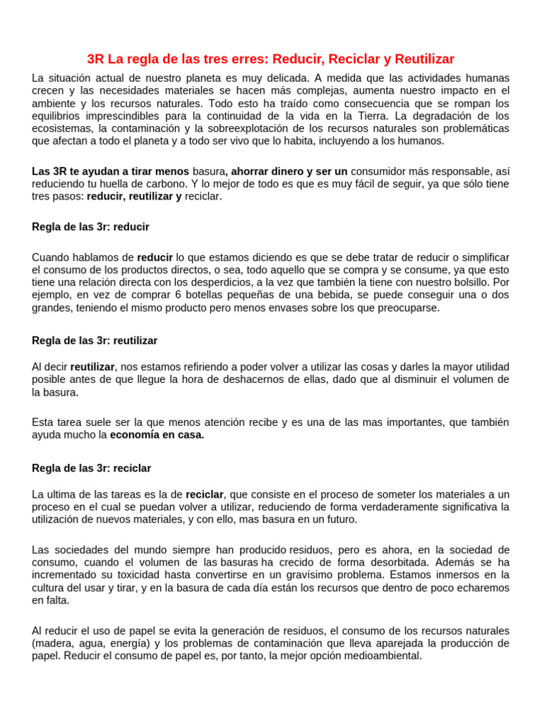 3R La Regla de Las Tres Erres | PDF