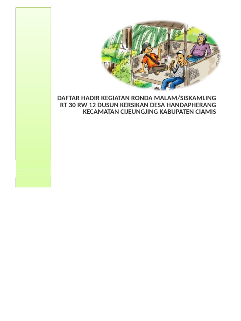 Daftar Hadir Absensi Ronda Siskamling | PDF