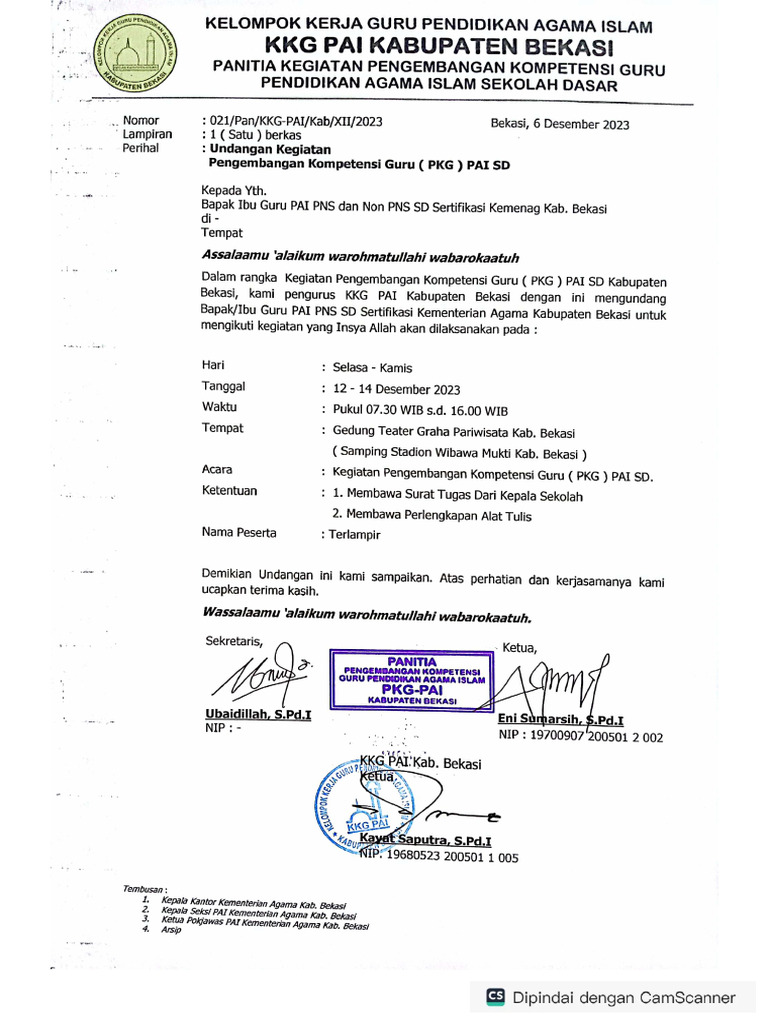 Undangan PKG 2023 | PDF