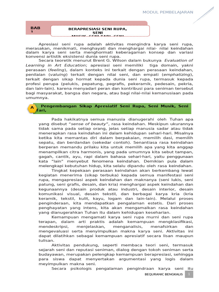 Template Materi Senbud 5 | PDF