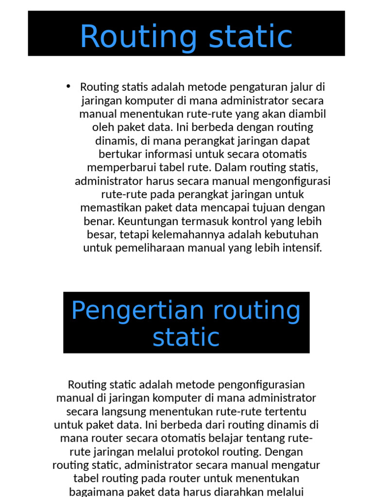 Materi Routing Static | PDF
