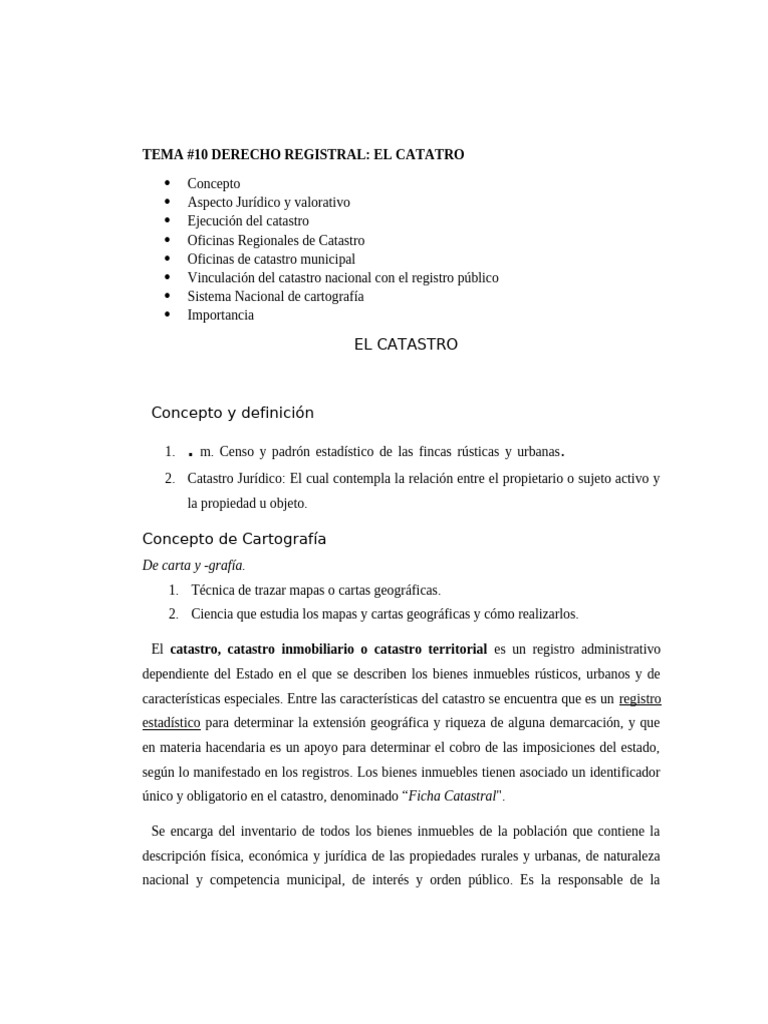 Inv Tema 10 Derecho Registral | PDF