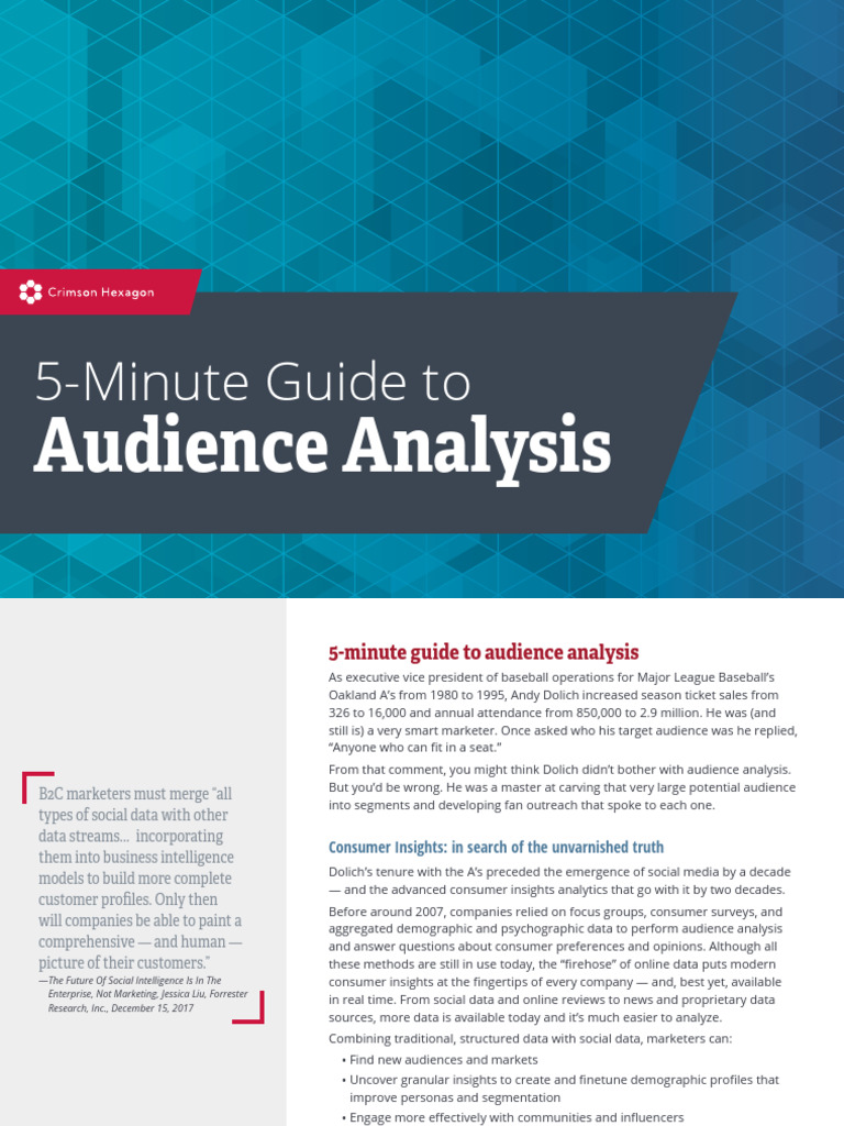 Audience Analysis Guide Pdf