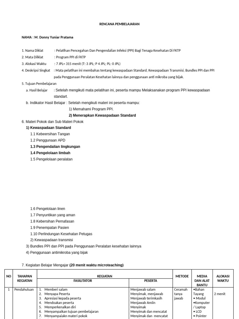 RENCANA PEMBELAJARAN Ak.2 - 13 - M.Donny Y.P | PDF