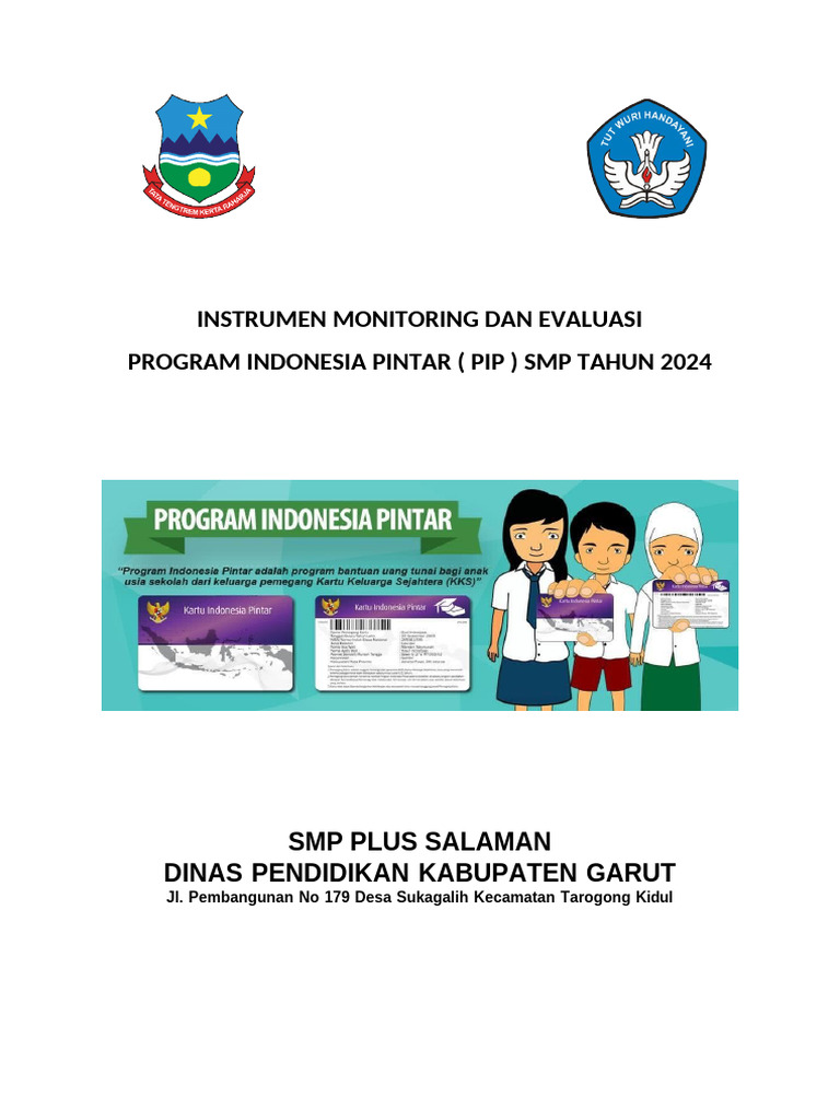 Instrumen Monitoring Dan Evaluasi - Pip 2024 | PDF
