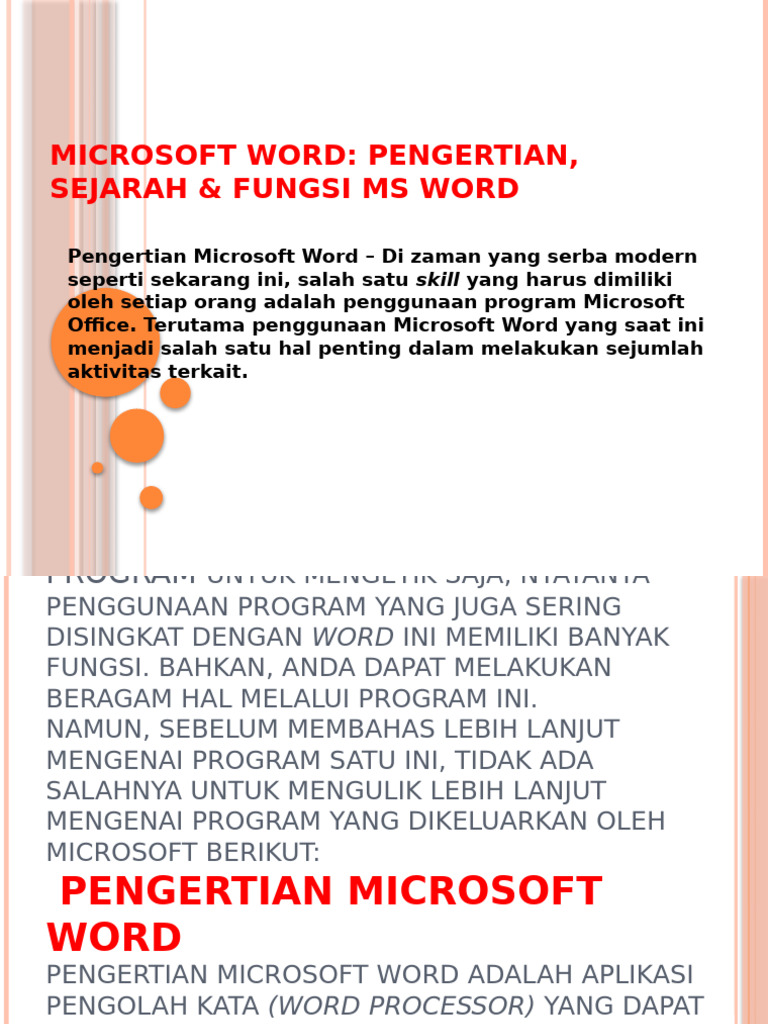 Sejarah Ms Word | PDF