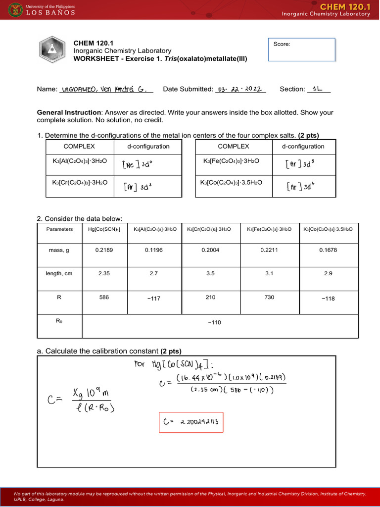Lagdameo 1L Worksheet Exercise1 | PDF