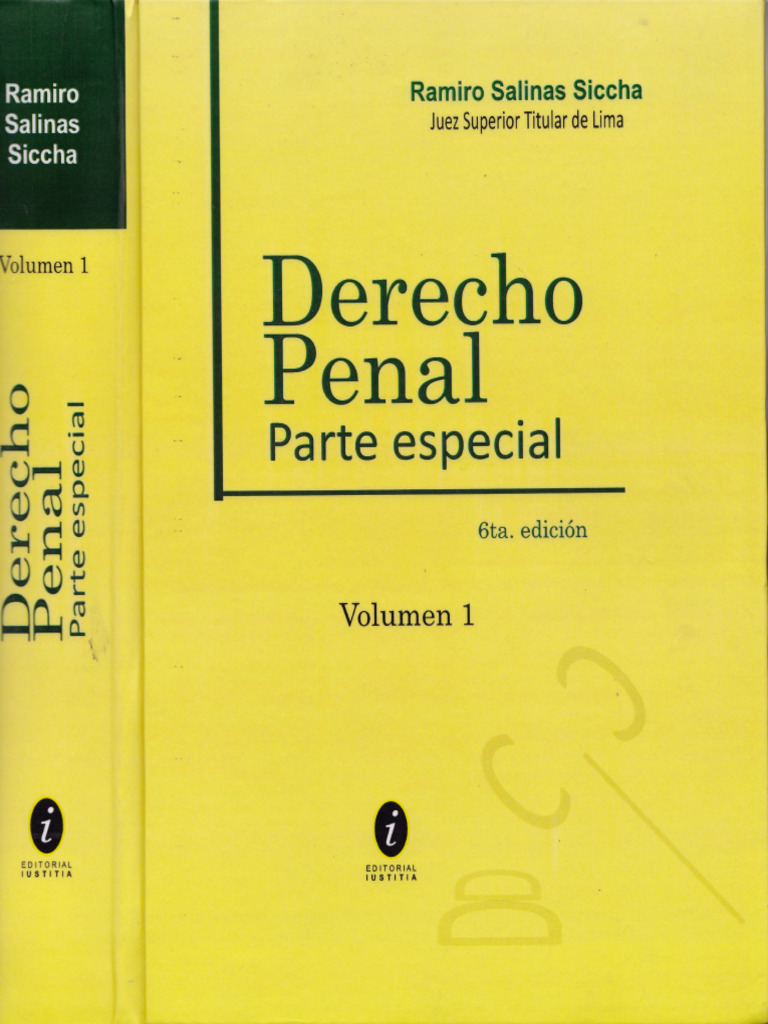 Derecho Penal Parte Especial-Volumen 1-Ramiro Salinas Siccha | PDF