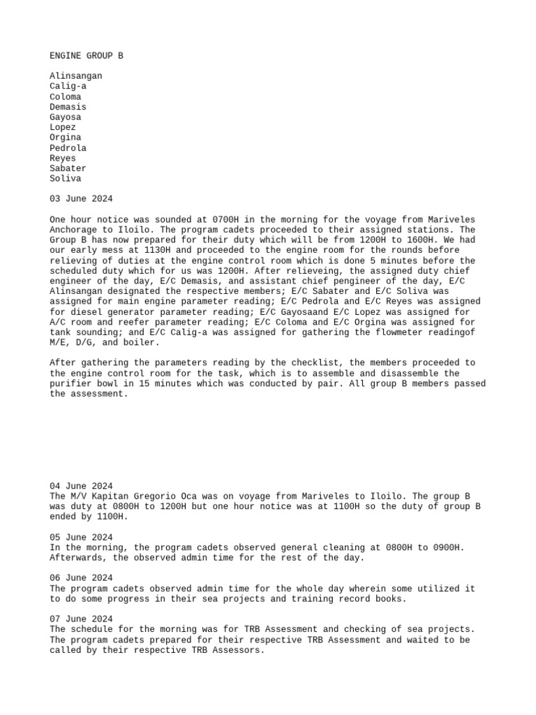 Navigational Report Sample | PDF