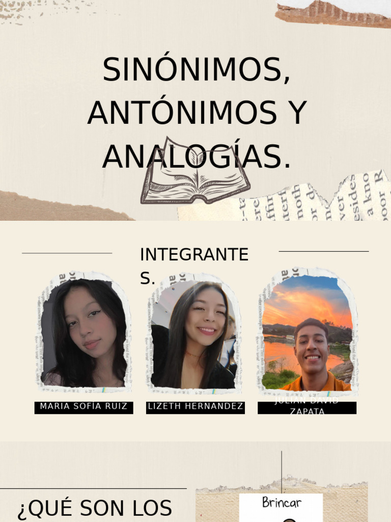 Jls Sinónimos, Antónimos y Analogías. | PDF