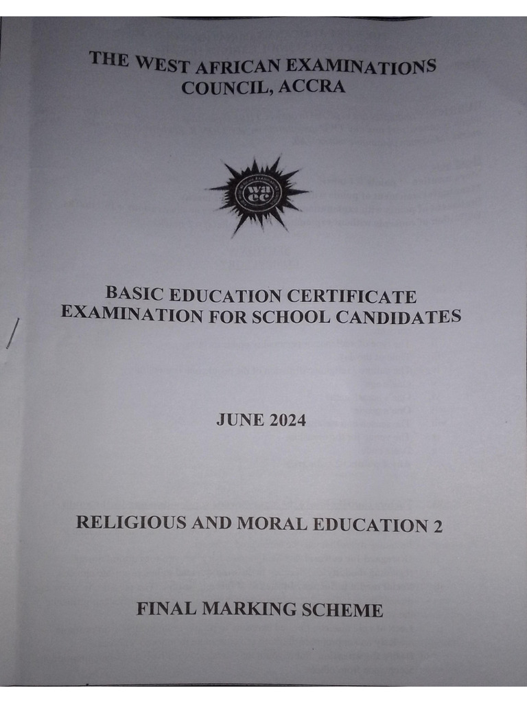 Rme 2 (2024) Bece | PDF