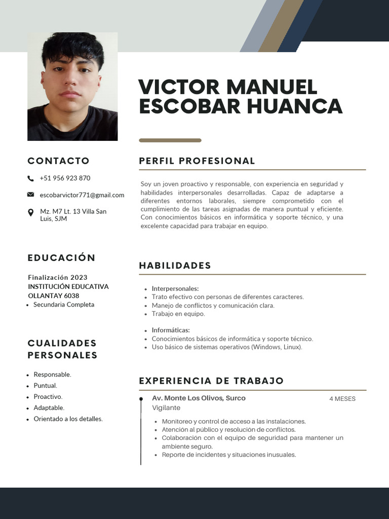 CV Victor Escobar | PDF
