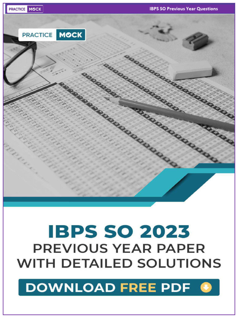 Ibps So Previous Year Paper 2023 PDF Compressed | PDF