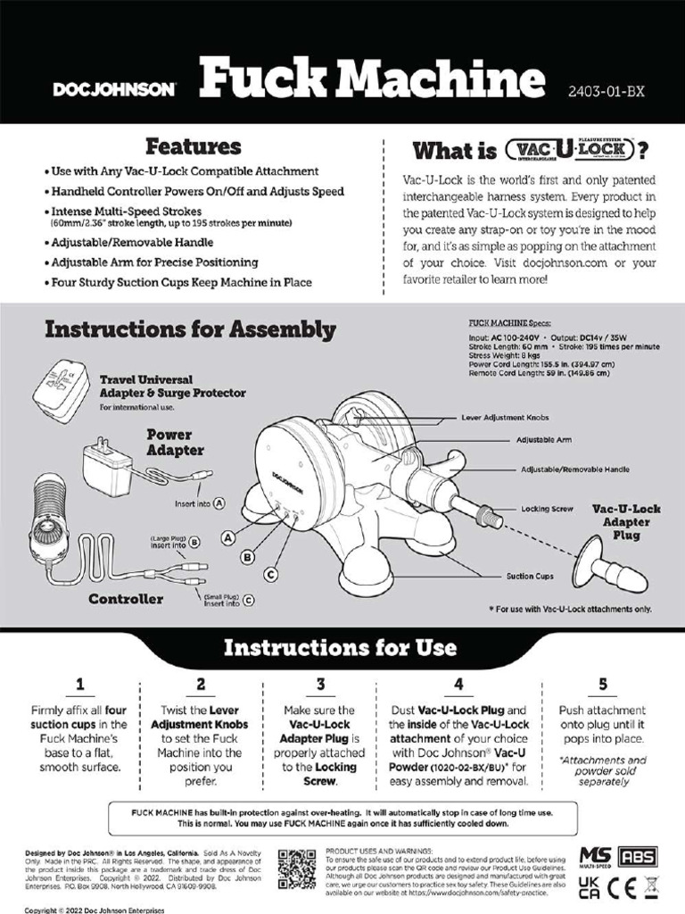 VUL FuckMachine Instructions | PDF