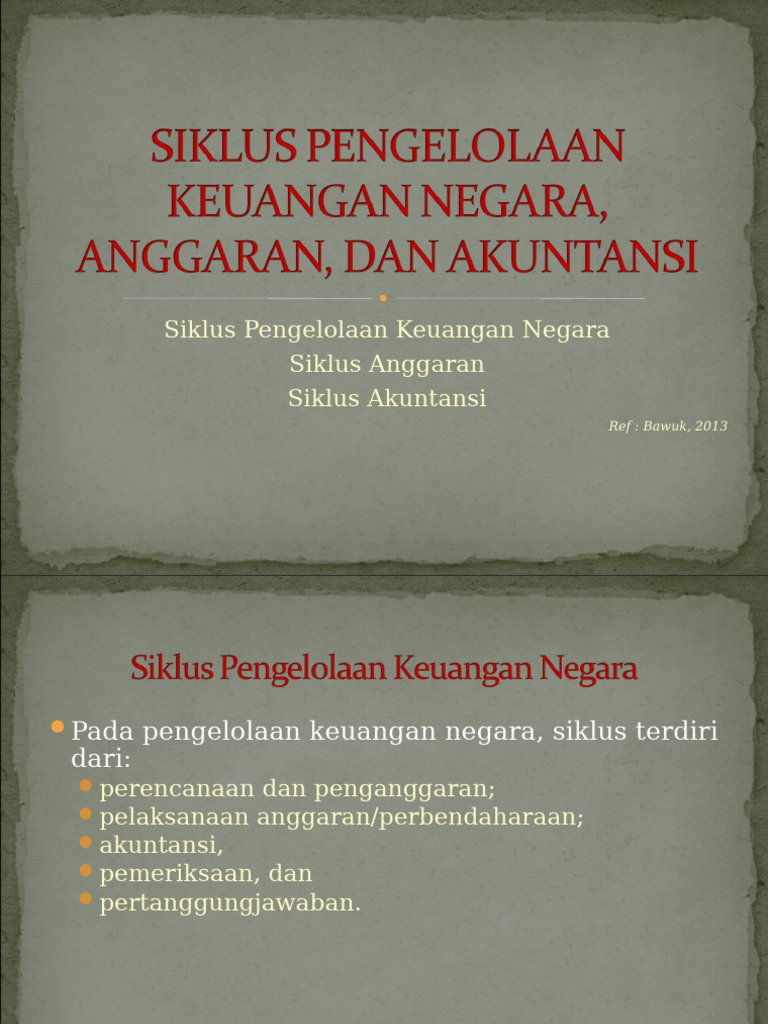 5 Siklus Pengelolaan Anggaran Akuntansi | PDF