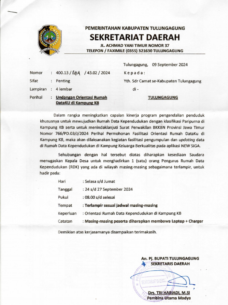 Undangan RDK 25 Sept 2024 | PDF