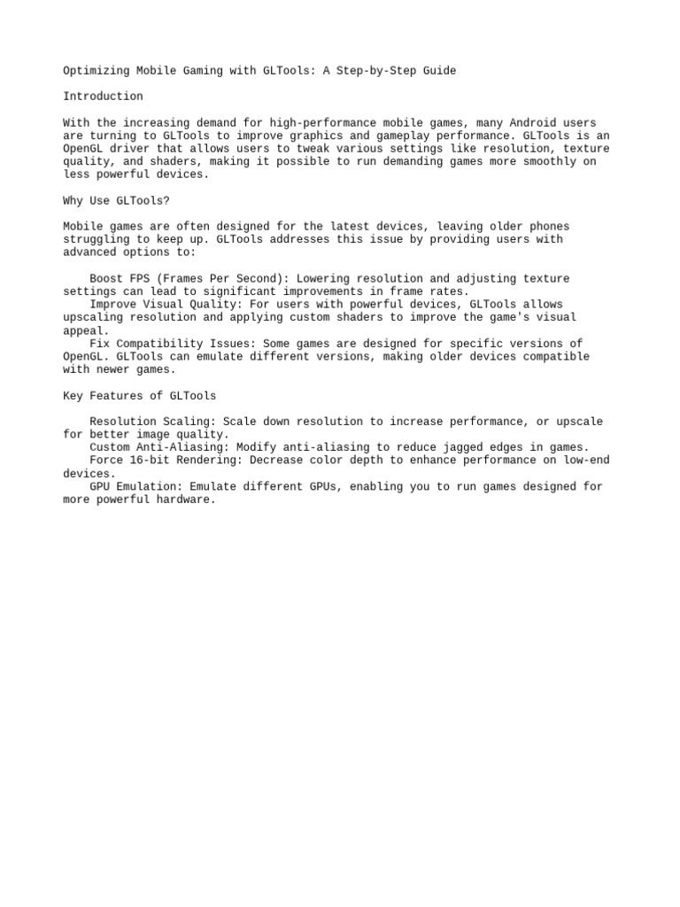 Optimizing GLtools | PDF