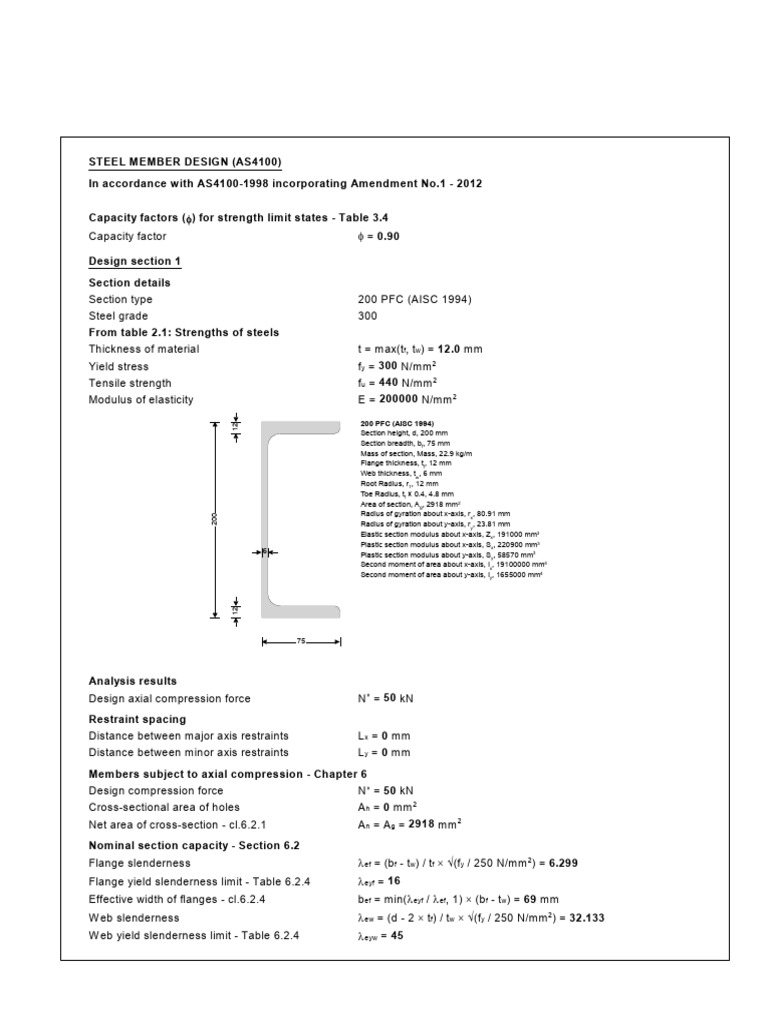 Column PFC200X75 | PDF