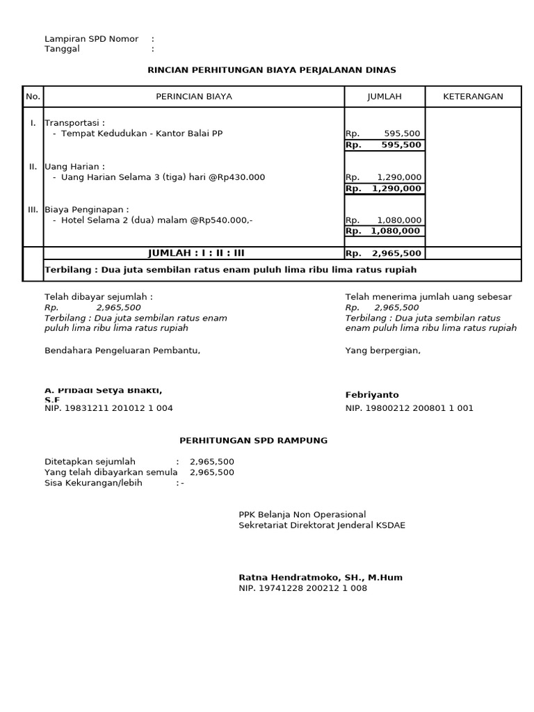 SPPD Perjadin Biasa - 29-30 Mei 2024 | PDF